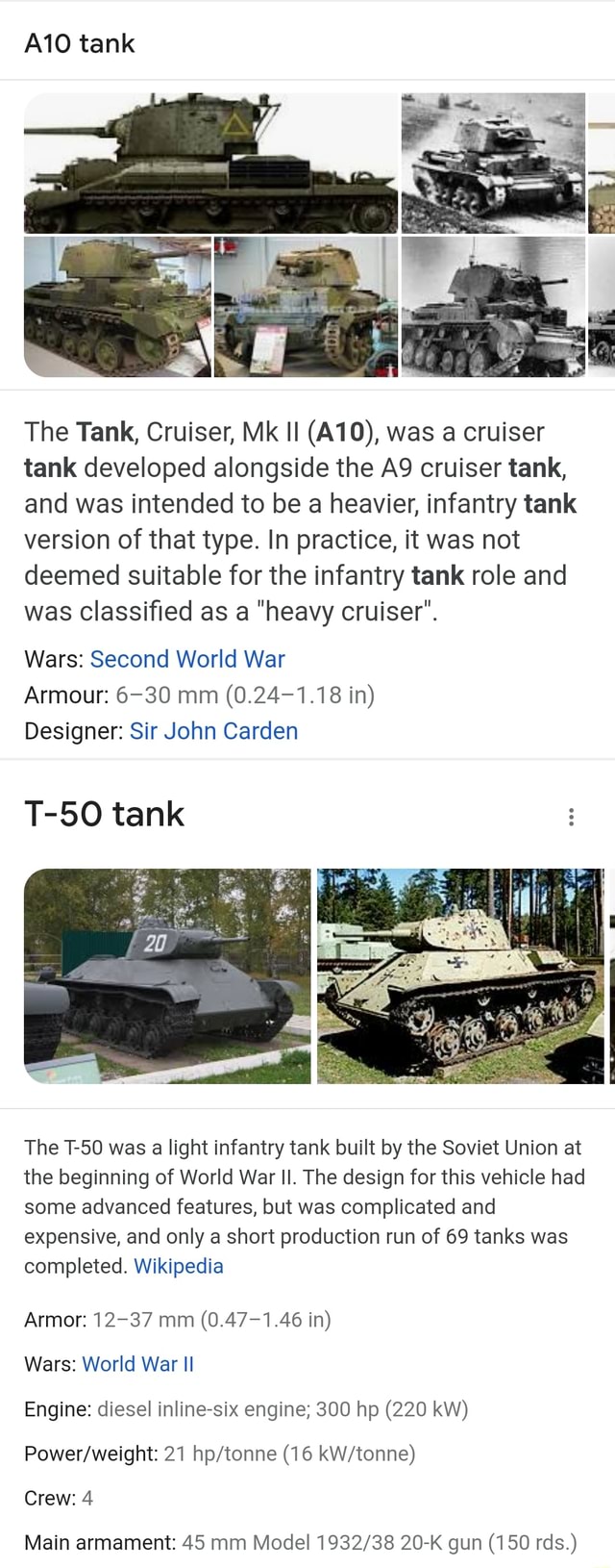 Tank The Tank, Cruiser, Mk II was a cruiser tank developed alongside ...