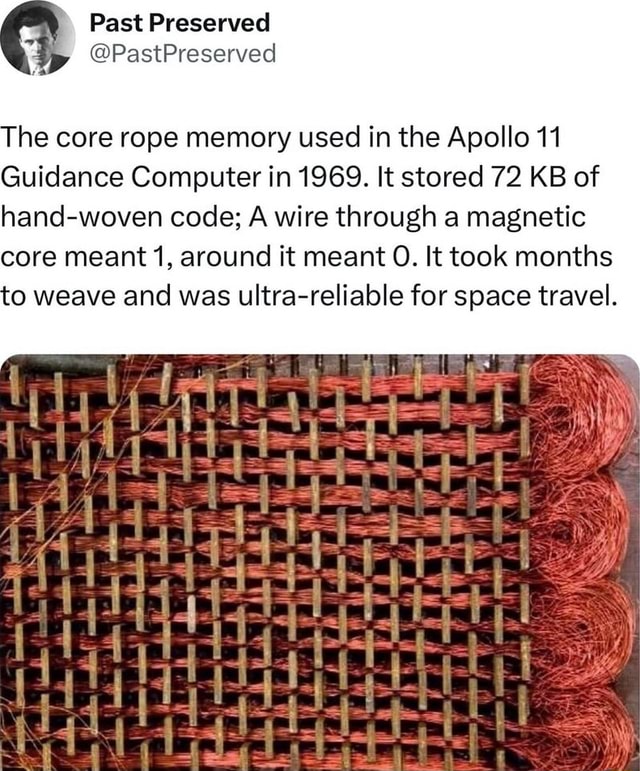 Past Preserved The core rope memory used in the Apollo 11 Guidance ...