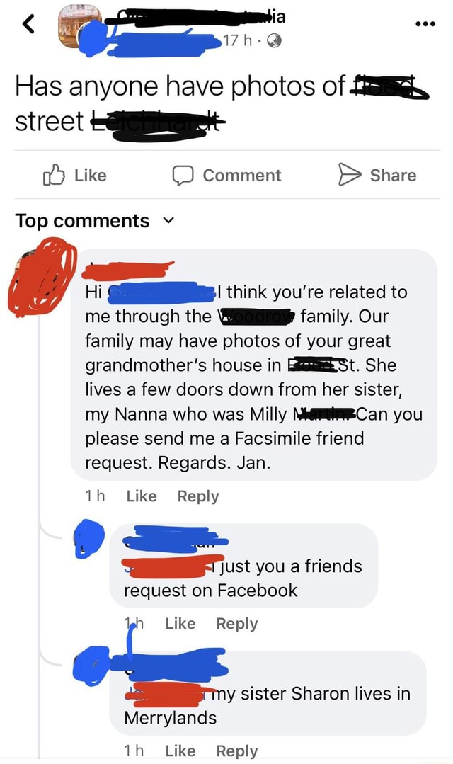 ' fir he Has anyone have photos of street Like Comment > Share Top ...