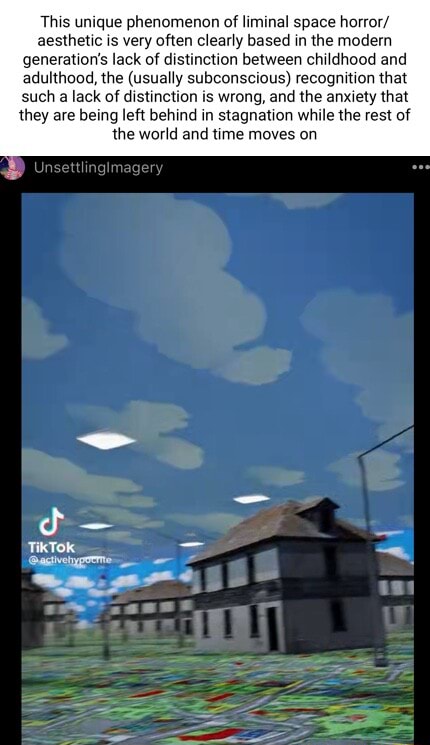 This unique phenomenon of liminal space horror/ aesthetic is very often ...