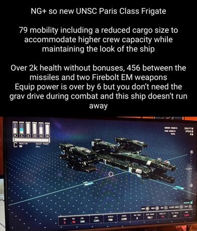 NG+ so new UNSC Paris Class Frigate 79 mobility including a reduced ...
