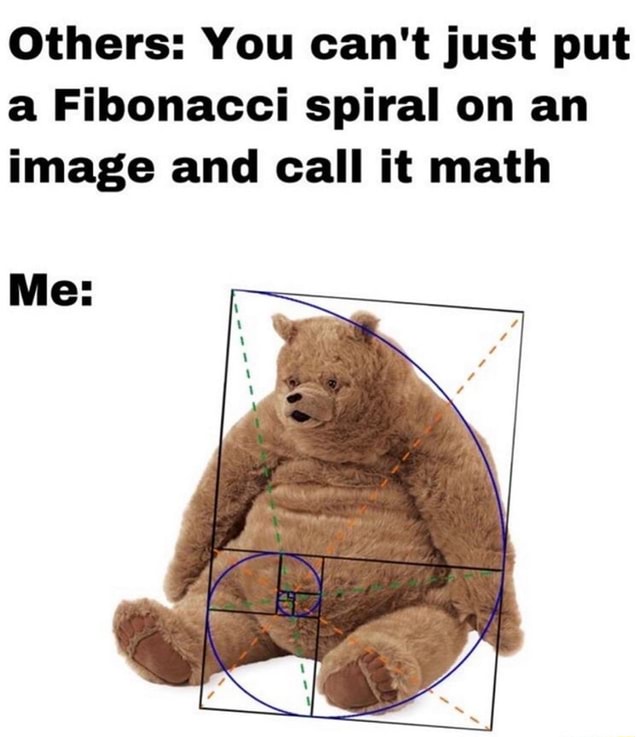 Others: You can't just put a Fibonacci spiral on an image and call it ...