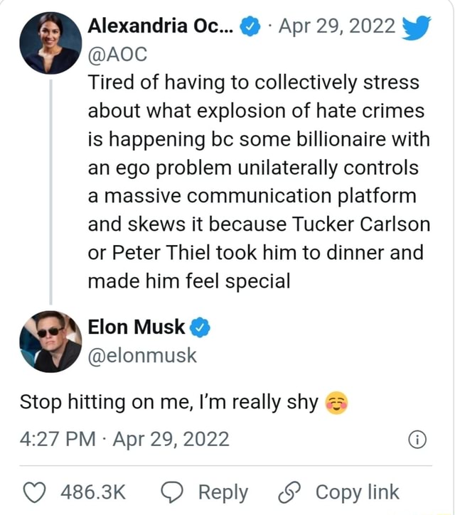 Alexandria Oc... @ Apr 29, 2022 WW @AOC Tired of having to collectively ...