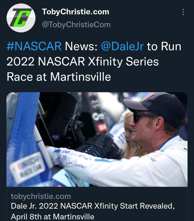 #NASCAR News: @DaleJr to Run 2022 NASCAR Xfinity Series Race at ...