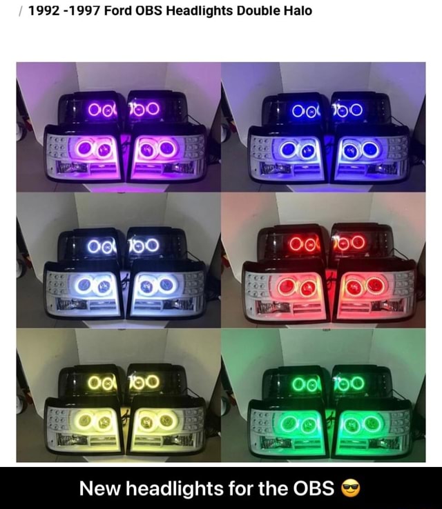 1992 -1997 Ford OBS Headlights Double Halo New headlights for the OBS ...