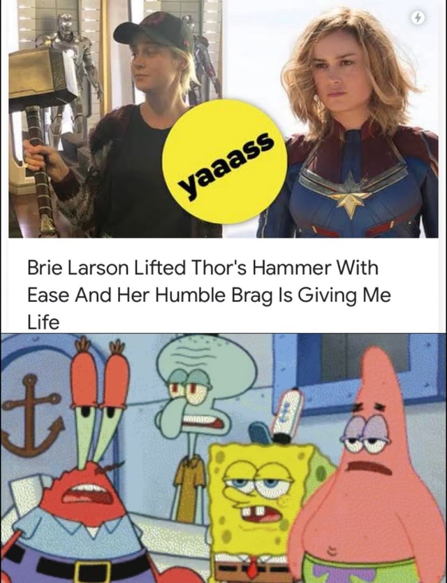 Brie Larson Lifted Thor's Hammer With Ease And Her Humble Brag Is ...