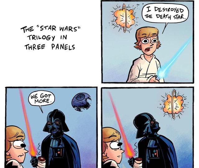 "STAR WARS" TRILOGy IN THREE PANELS - iFunny