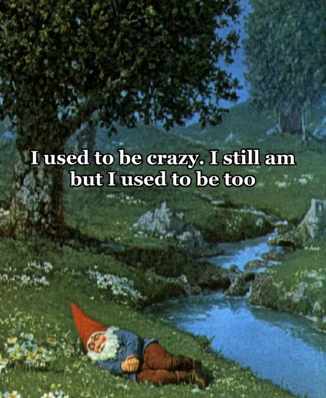 I used to be crazy. I still am but I used to be too lo re Ge - iFunny