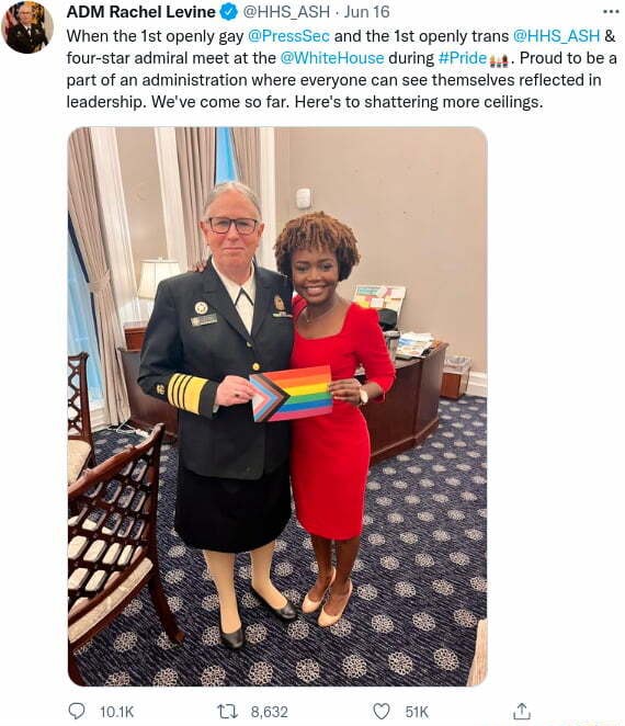 ADM Rachel Levine @HHS ASH Jun 16 When the 'st openly gay @PressSec and ...