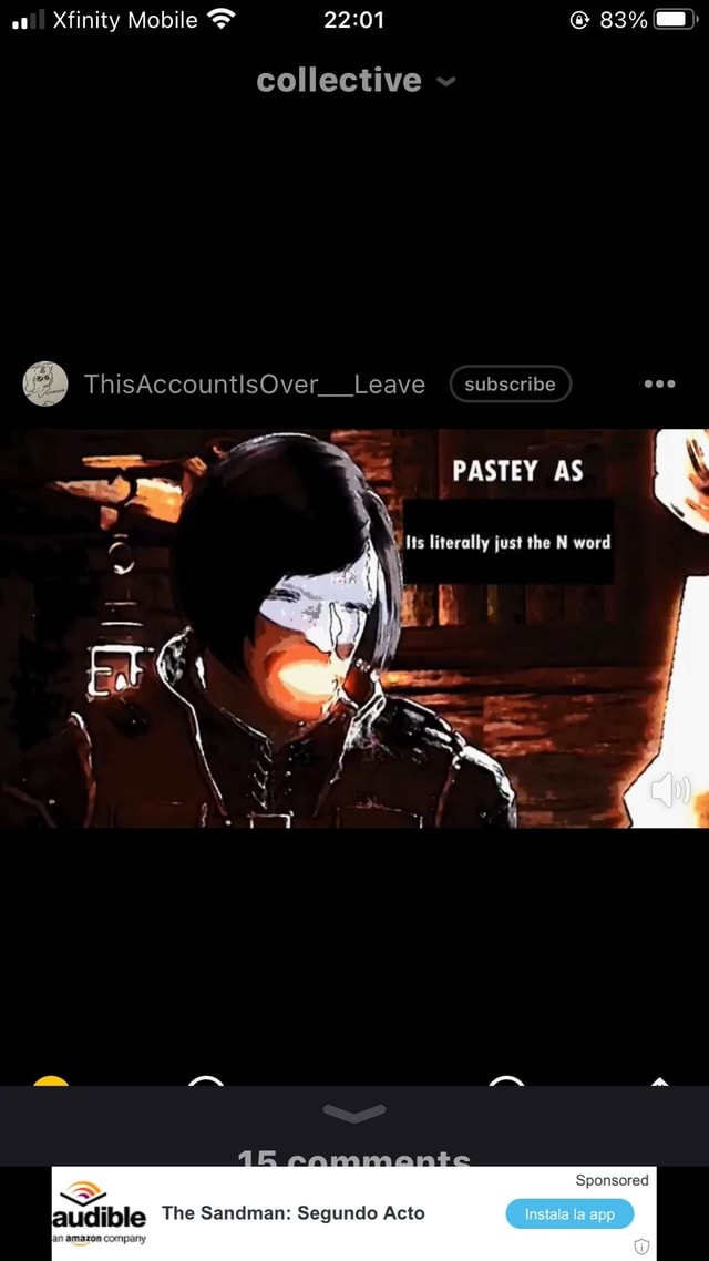 At! Xfinity Mobile @ 83% a=) collective ThisAccountlsOver__Leave ...