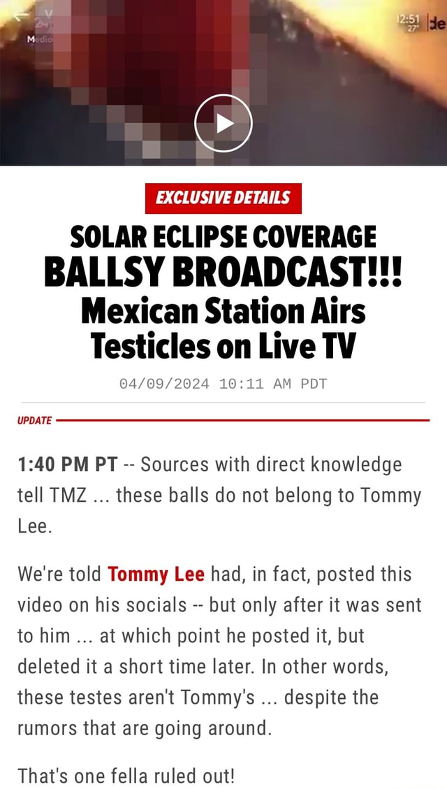 SOLAR ECLIPSE COVERAGE BALLSY BROADCAST!!! Mexican Station Airs ...