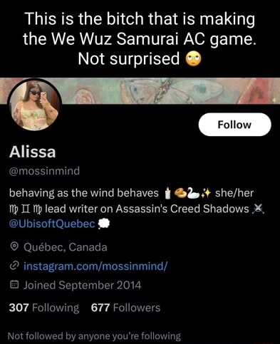 This is the bitch that is making the We Wuz Samurai AC game. Not ...