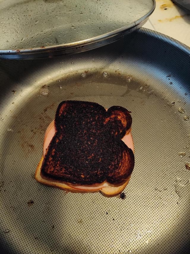 How to make a perfect(ly burnt) ham and cheese melt. 1. Make a grilled ...