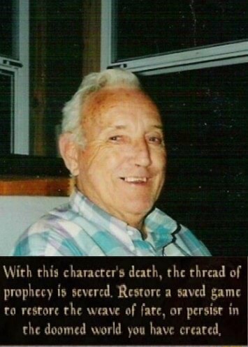With this character's death, the thread of prophecy is severed, Restore ...