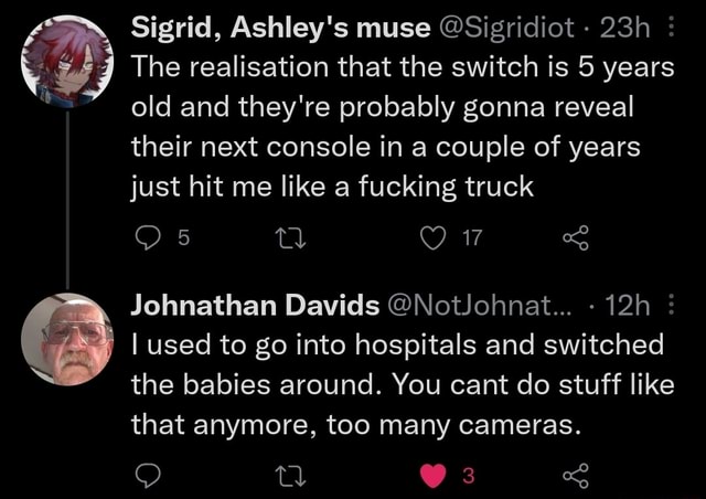 Sigrid, Ashley's muse @Sigridiot - I The realisation that the switch is ...