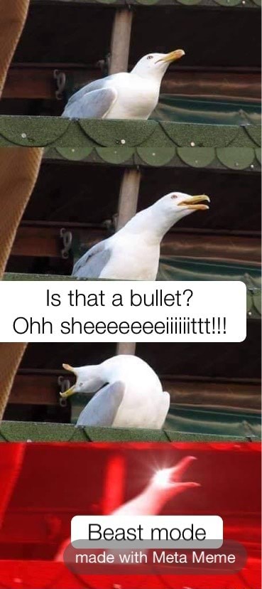 Ls that bullet? Beast mode made with Meta Meme - iFunny