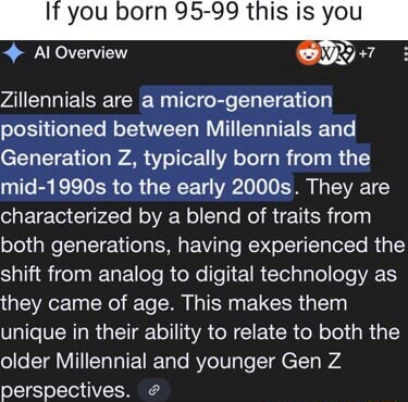 If you Al Overview Zillennials are a micro-generation positioned ...