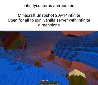 Me Minecraft Snapshot 20w14infinite Open for all to join, vanilla ...