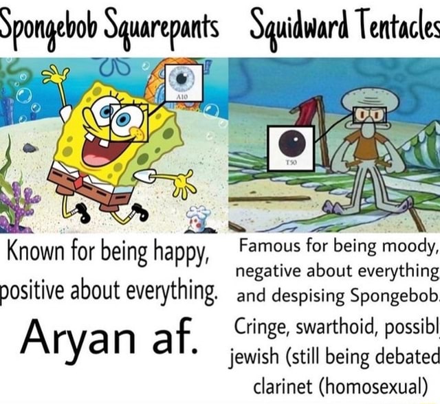 Spongebob Squarepants Squidward Tentacle OS Known for being happy ...