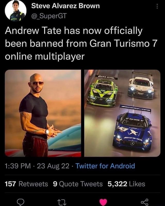 Major L - Steve Alvarez Brown SuperGT Andrew Tate has now officially ...