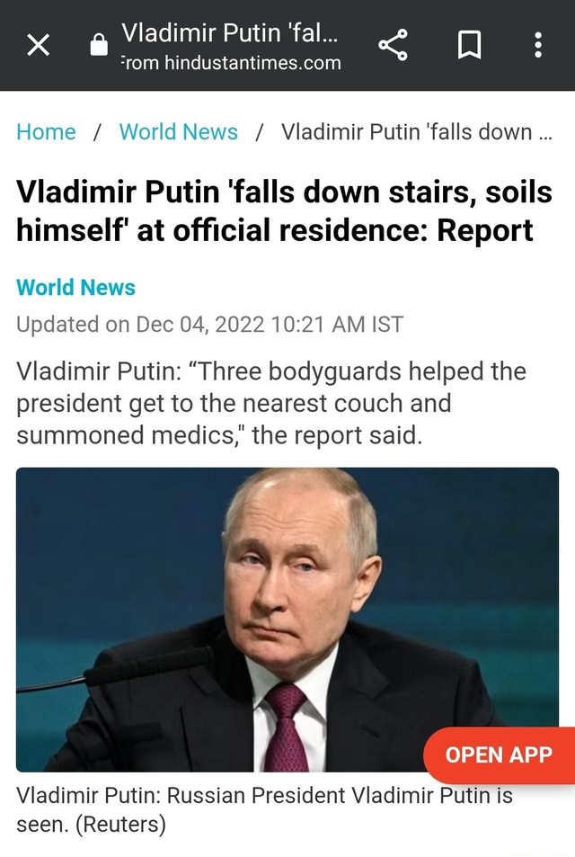 X @ Vladimir Putin 'fal... -rom Home / World News / Vladimir Putin ...