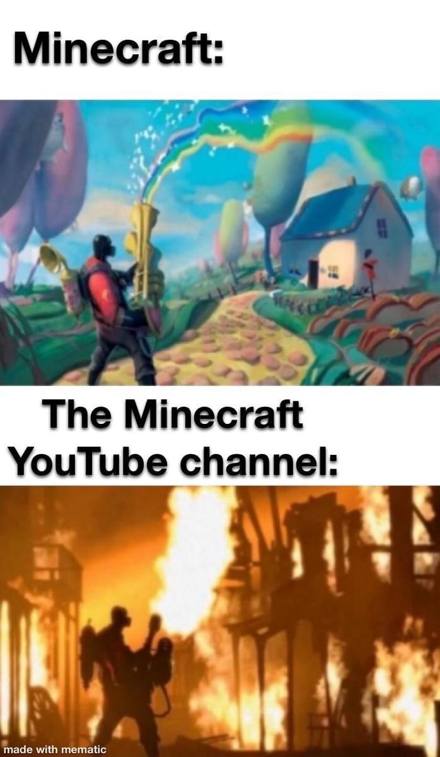 Minecraft: The Minecraft YouTube channel: - iFunny