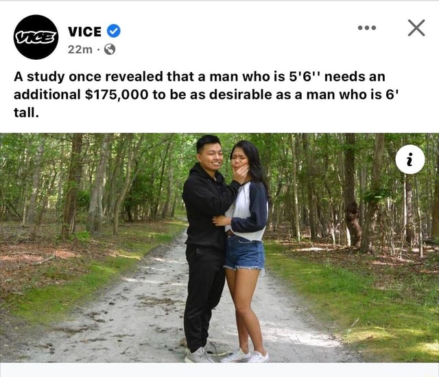 VICE A study once revealed that a man who is 5'6"' needs an additional ...
