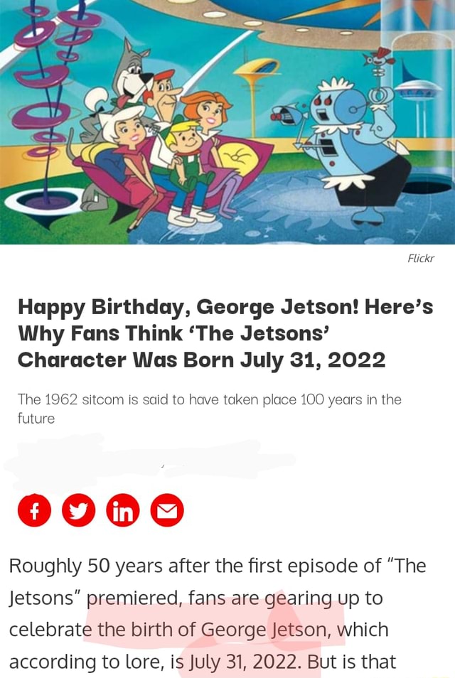 Flickr Happy Birthday, George Jetson! Here's Why Fans Think 'The ...
