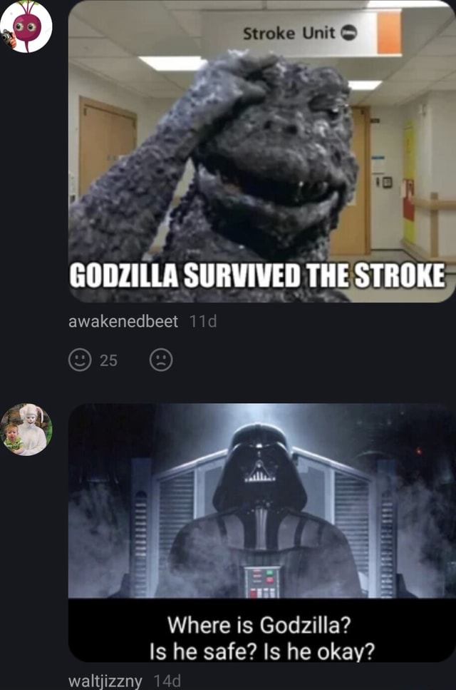 Stroke Unit GODZILLA SURVIVED THE STROKE awakenedbeet 25 Where is ...
