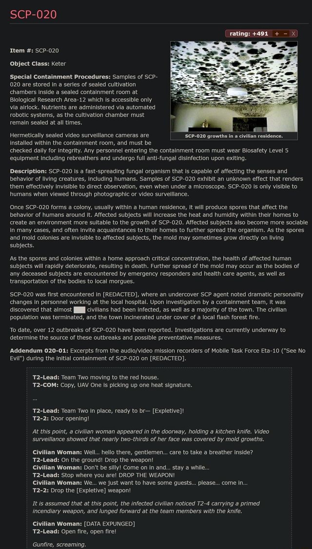 SCP-020 Item SCP-020 Object Class: Keter Special Containment Procedures ...