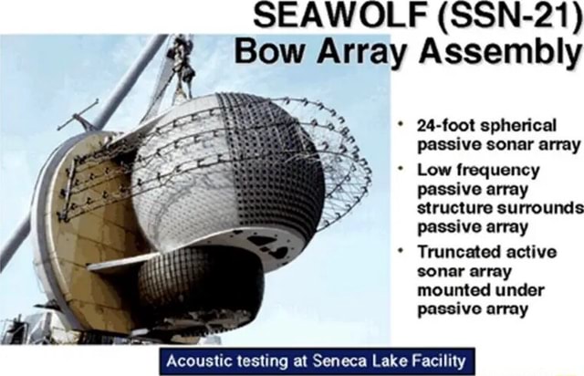 SEAWOLF (SSN-21) Bow Array Assembly * 24-foot spherical passive sonar ...