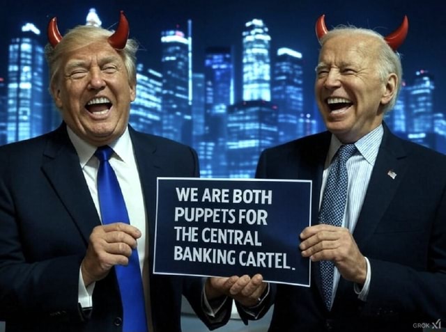 WE ARE BOTH PUPPETS FOR THE CENTRAL BANKING CARTEL. - iFunny