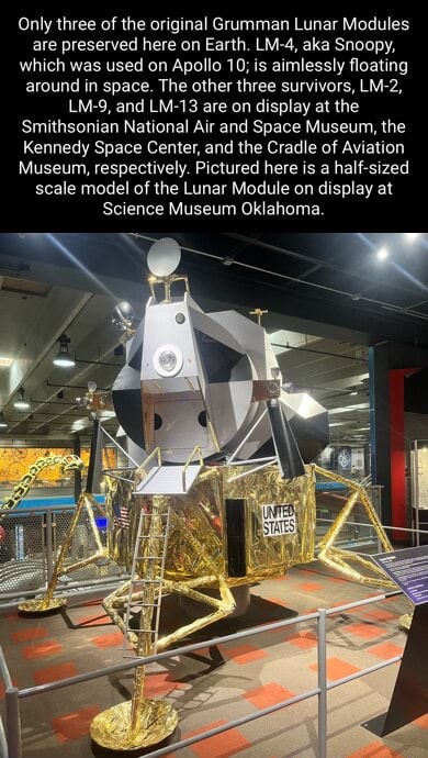 Only three of the original Grumman Lunar Modules are preserved here on ...