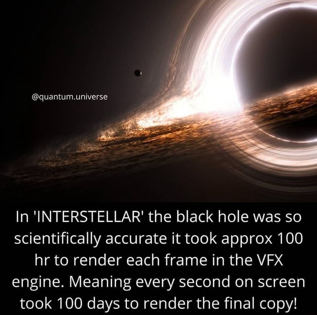In 'INTERSTELLAR' the black hole was so scientifically accurate it took ...