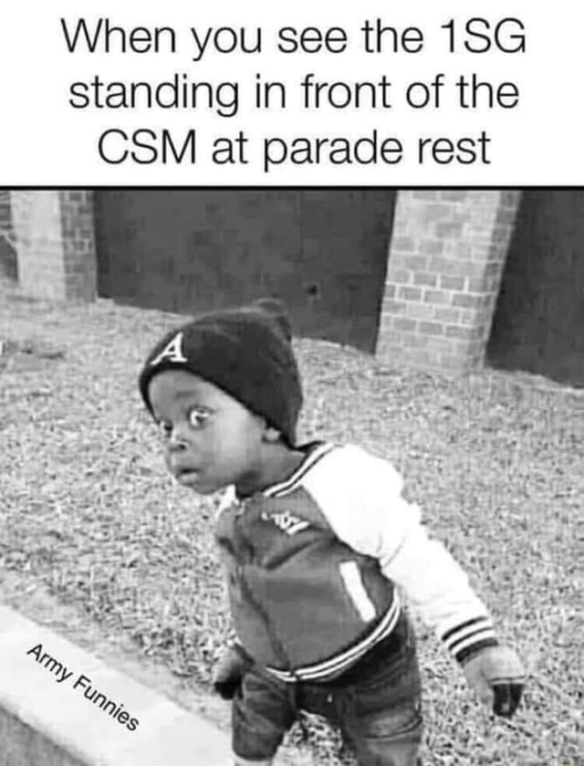 When you see the standing in front of the CSM at parade rest - iFunny