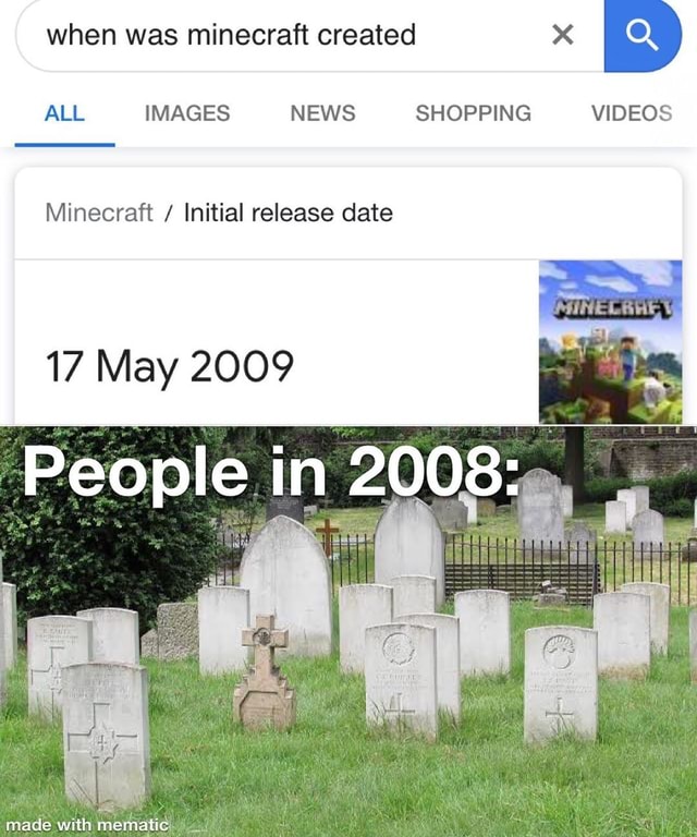 When was minecraft created ALL IMAGES NEWS SHOPPING VIDEOS Minecraft ...