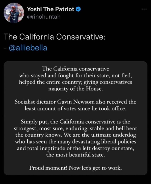 The California Conservative: - @alliebella The California conservative ...