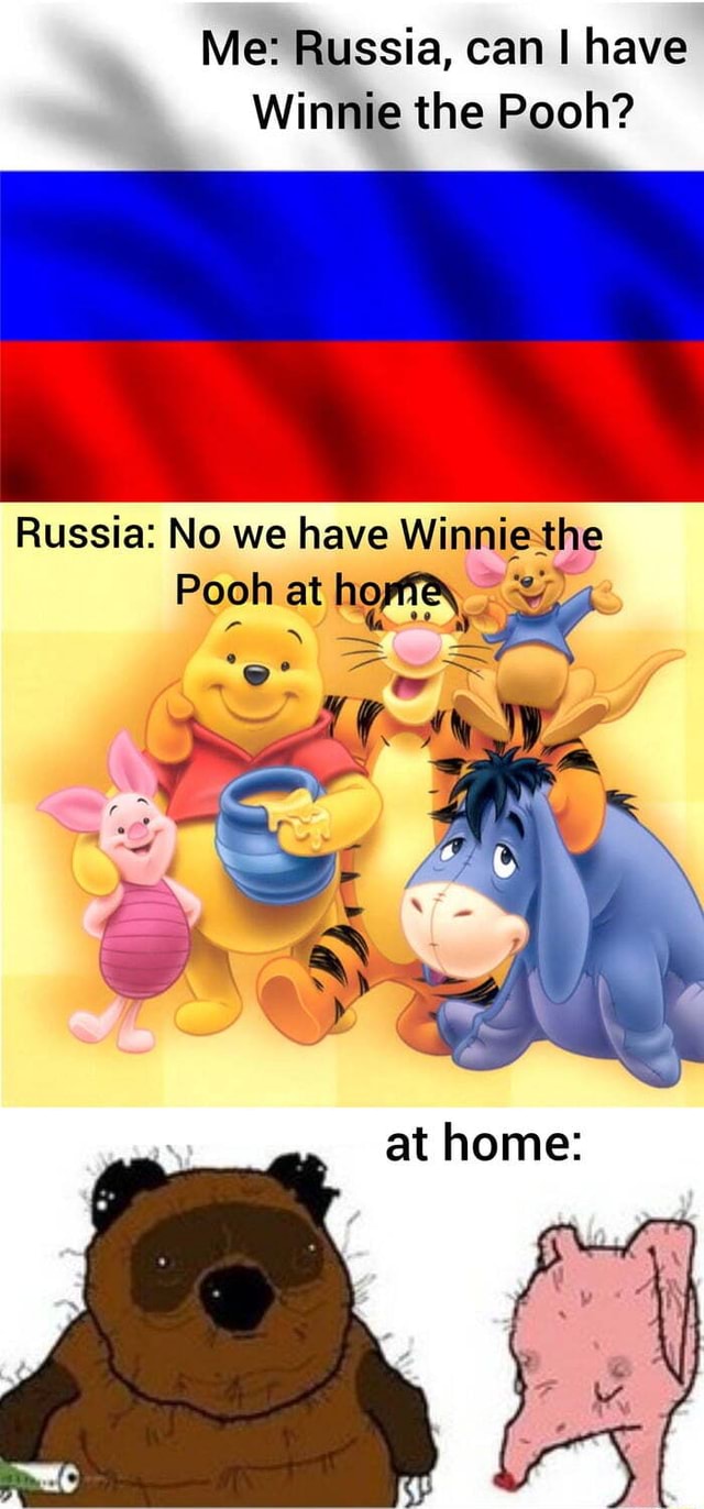Me: Russia, can I have Winnie the Pooh? Russia: No we have Winnie the ...
