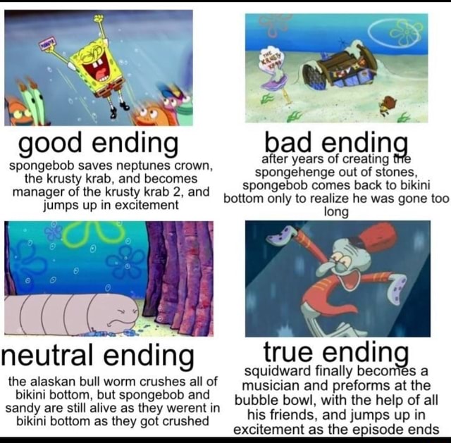 Good ending ad ending after years of creating spongebob saves neptunes ...