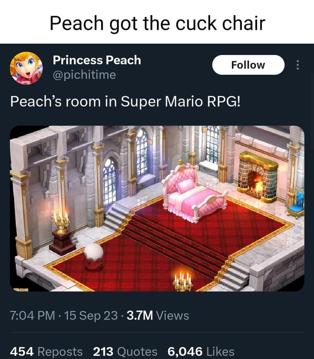 Peach got the cuck chair Princess Peach @pichitime Follow Peach's room ...