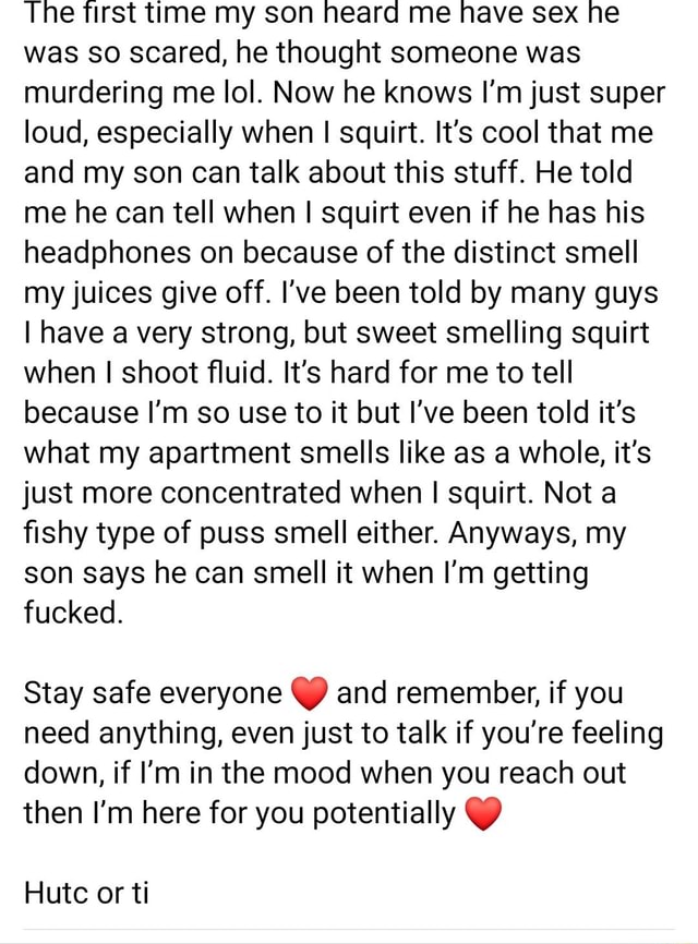 The First Time My Son Heard Me Have Sex He Was So Scared He Thought