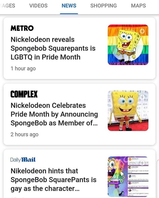 GES VIDEOS NEWS SHOPPING MAPS METRO Nickelodeon reveals Spongebob ...