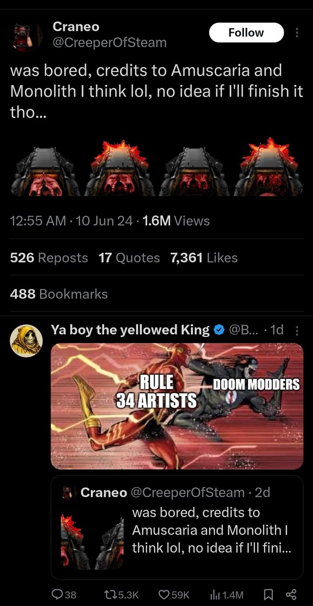 Craneo Foll @CreeperOfSteam was bored, credits to Amuscaria and Monolith I think lol, no idea if ...