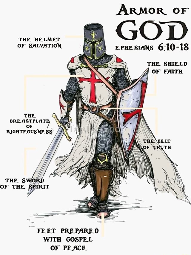 ARMOR OF GOD EPHESIANS THE HELMET OF SALVATION, THE SHIELD OF FAITH THE ...