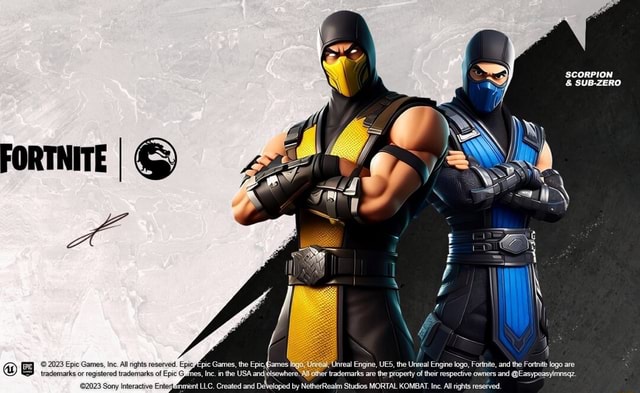 SCORPION & SUB-ZERO Epic pic Games, the Epic, Games Unreal Engine, UES ...
