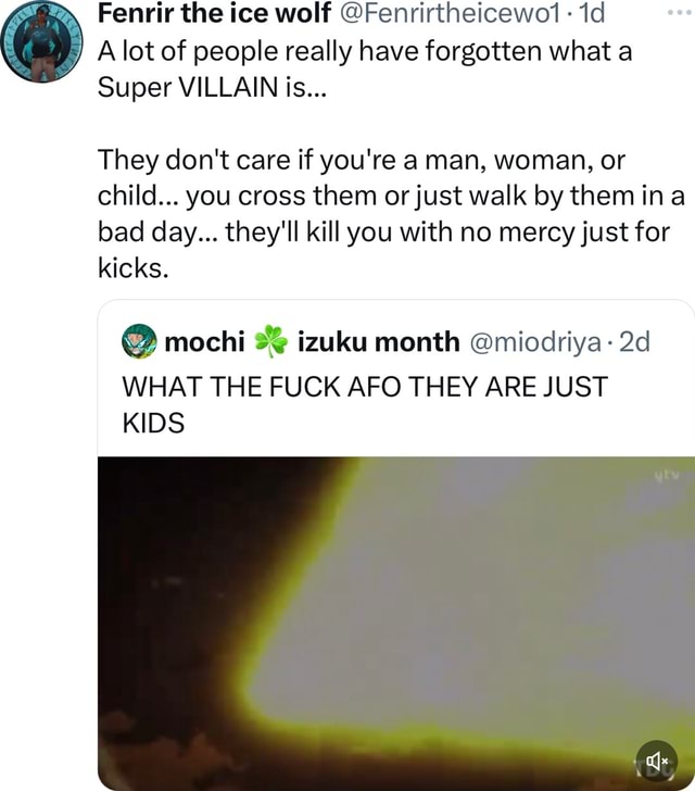 Fenrir the ice wolf @Fenrirtheicewol Id A lot of people really have ...