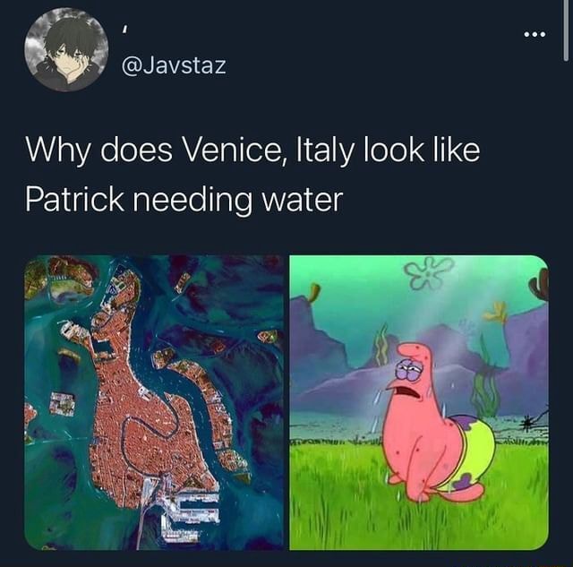 Why does Venice, Italy look like Patrick needing water - iFunny