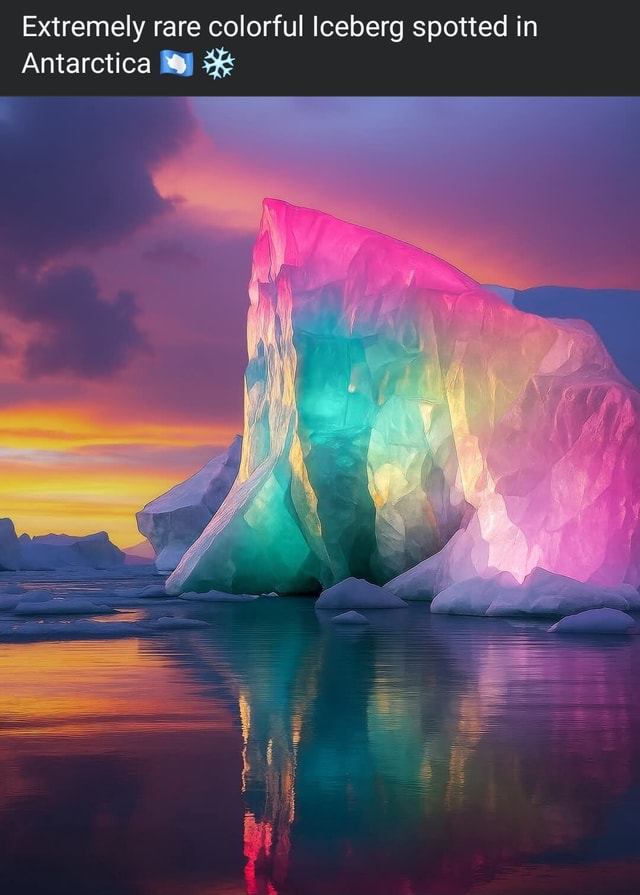 Extremely rare colorful Iceberg spotted in Antarctica - America’s best ...