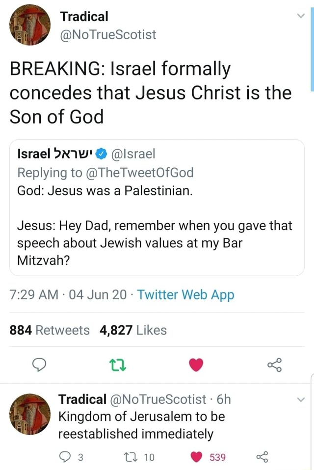 BREAKING: Israel formally concedes that Jesus Christ is the Son of God ...