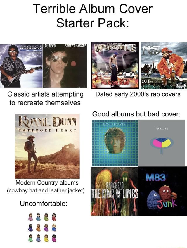 Terrible Album Cover Starter Pack: Classic artists attempting Dated ...